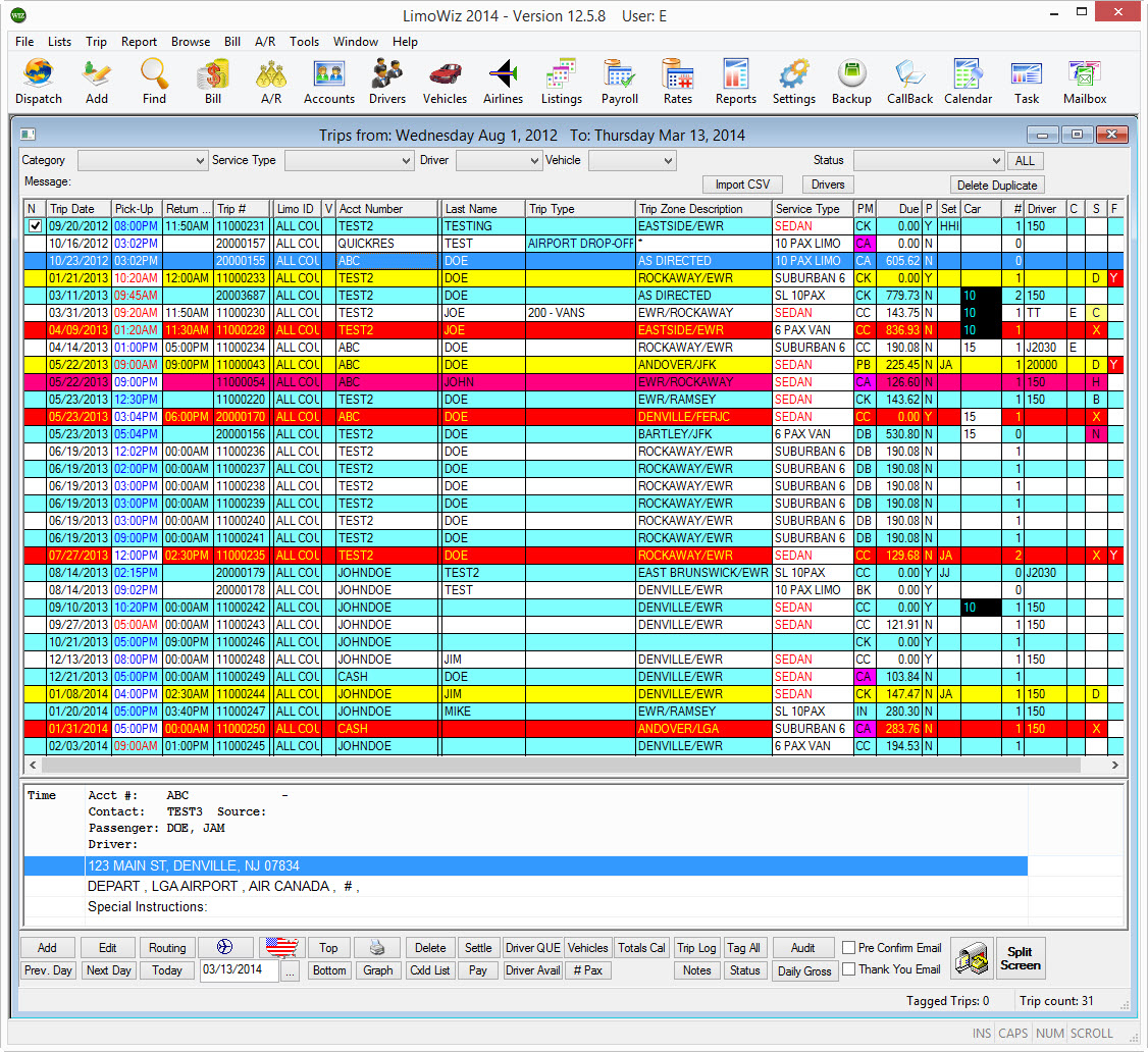 LimoWiz - Limousine Management Software